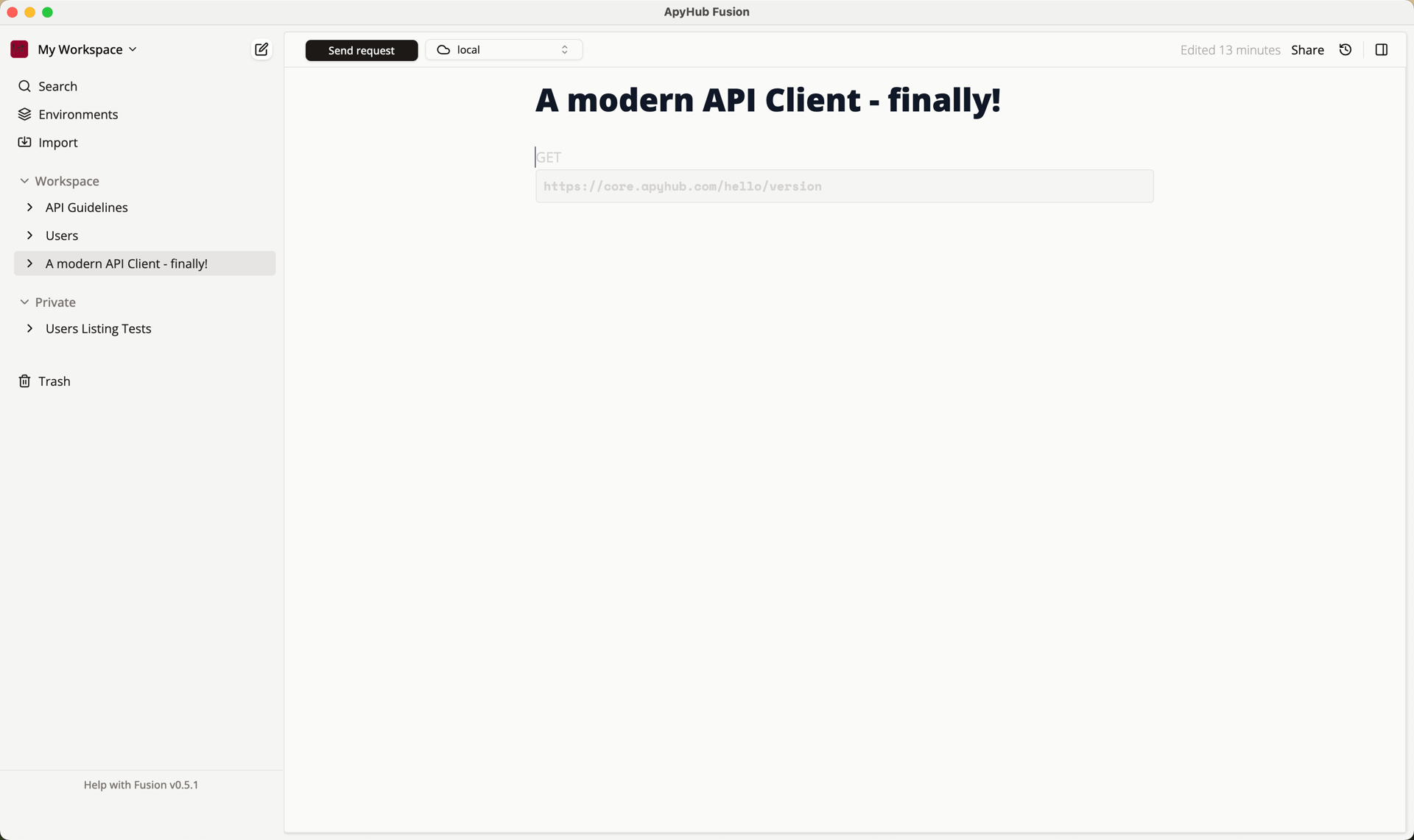 Fusion - A Notion Like API Client | Arcade