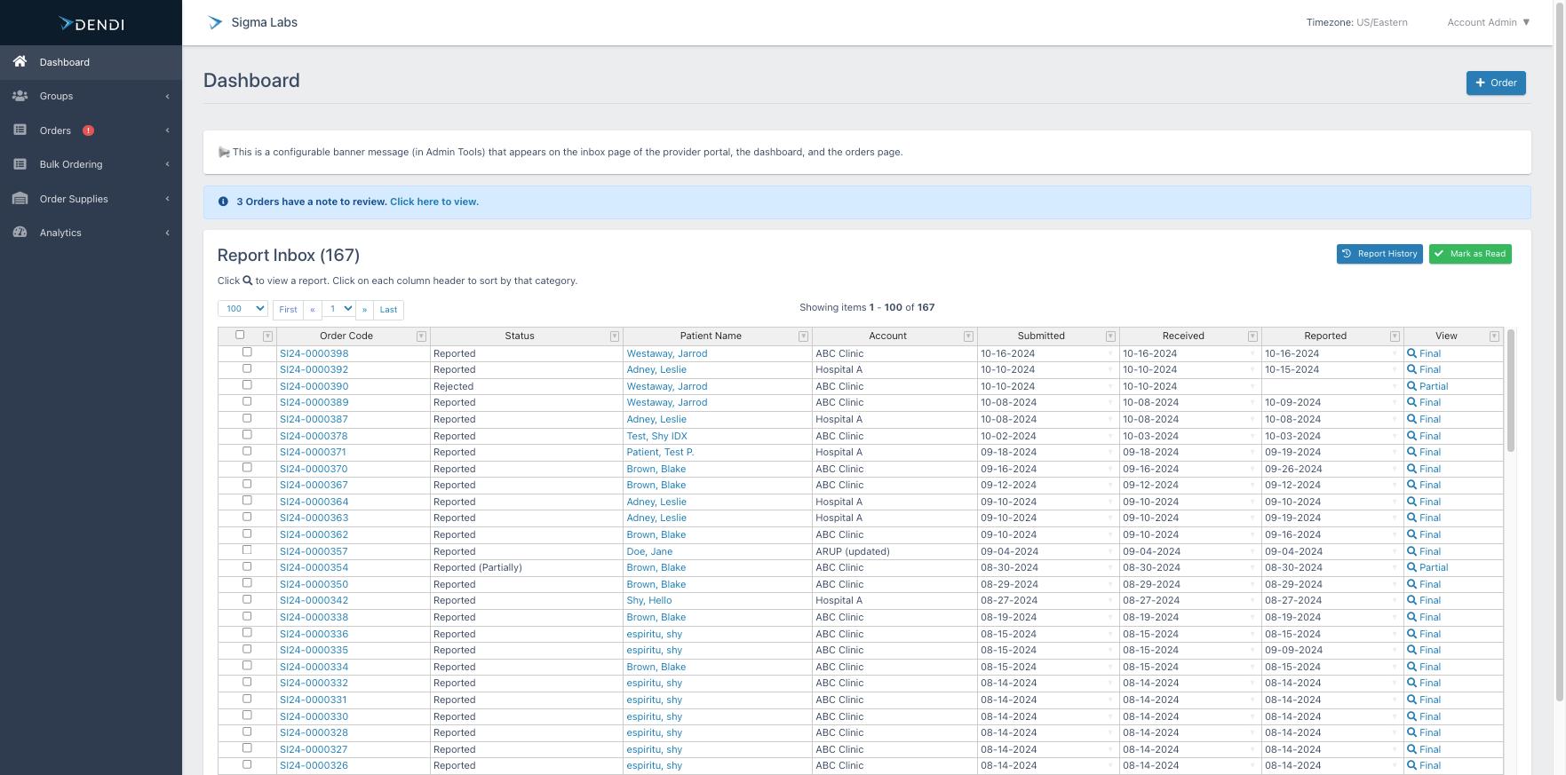 Accessing Results as an Account Admin from the Orders Tab | Arcade