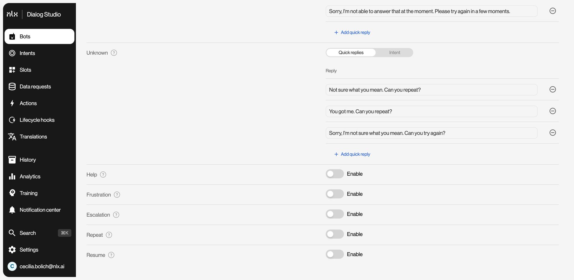 Bots: Optional behavior types | Arcade