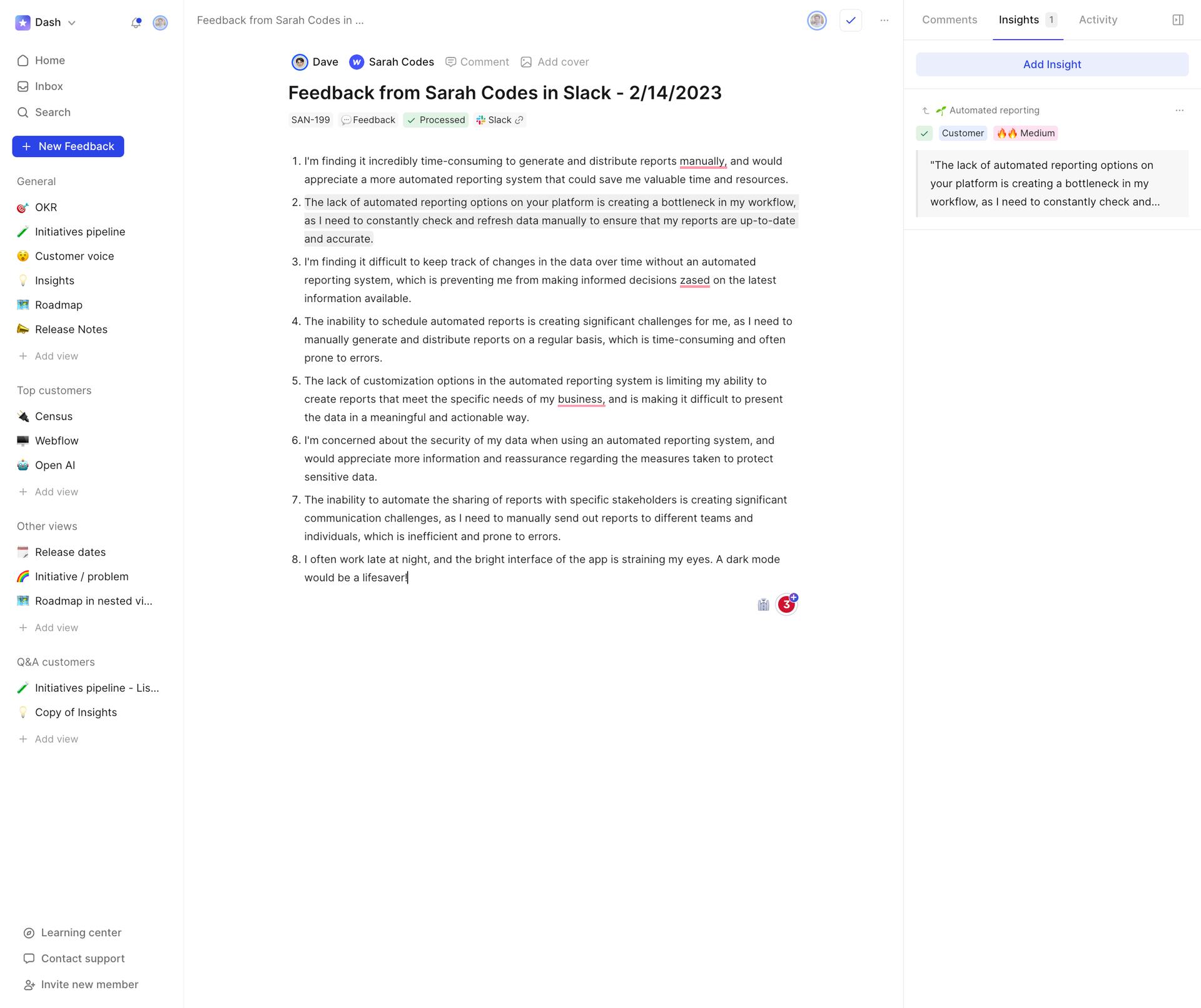 Cycle - Guide - Full insight workflow | Arcade