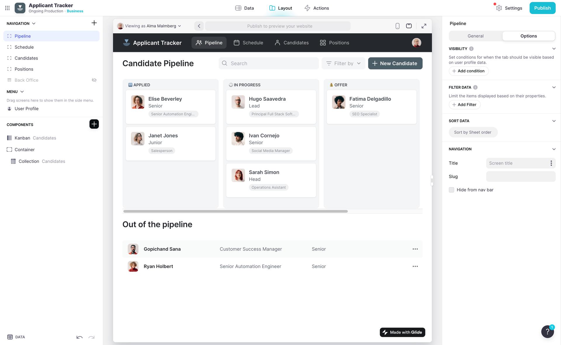 List Collection - Glide | Arcade