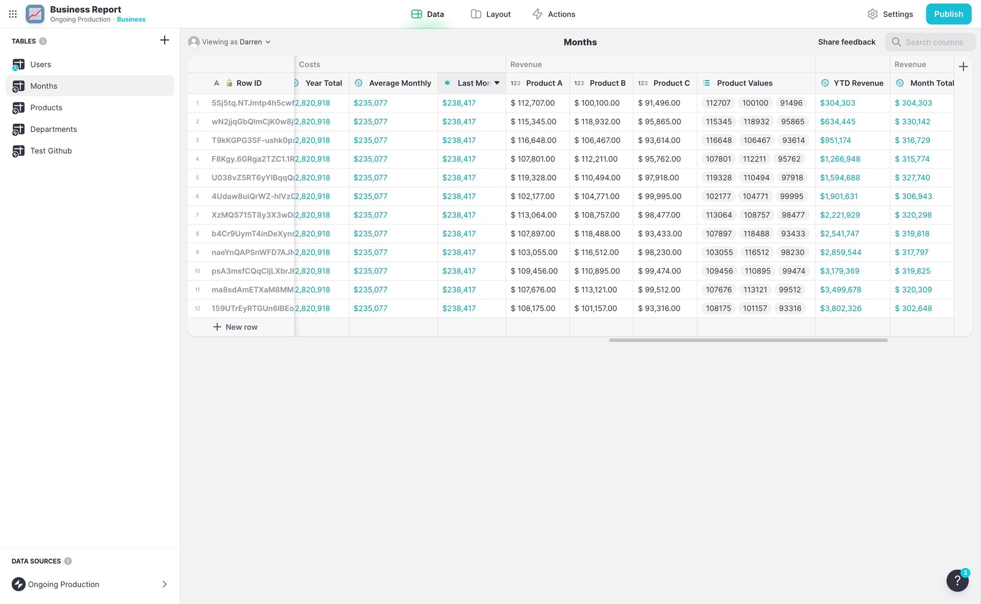 JSON Object - In the Data Editor - Glide | Arcade