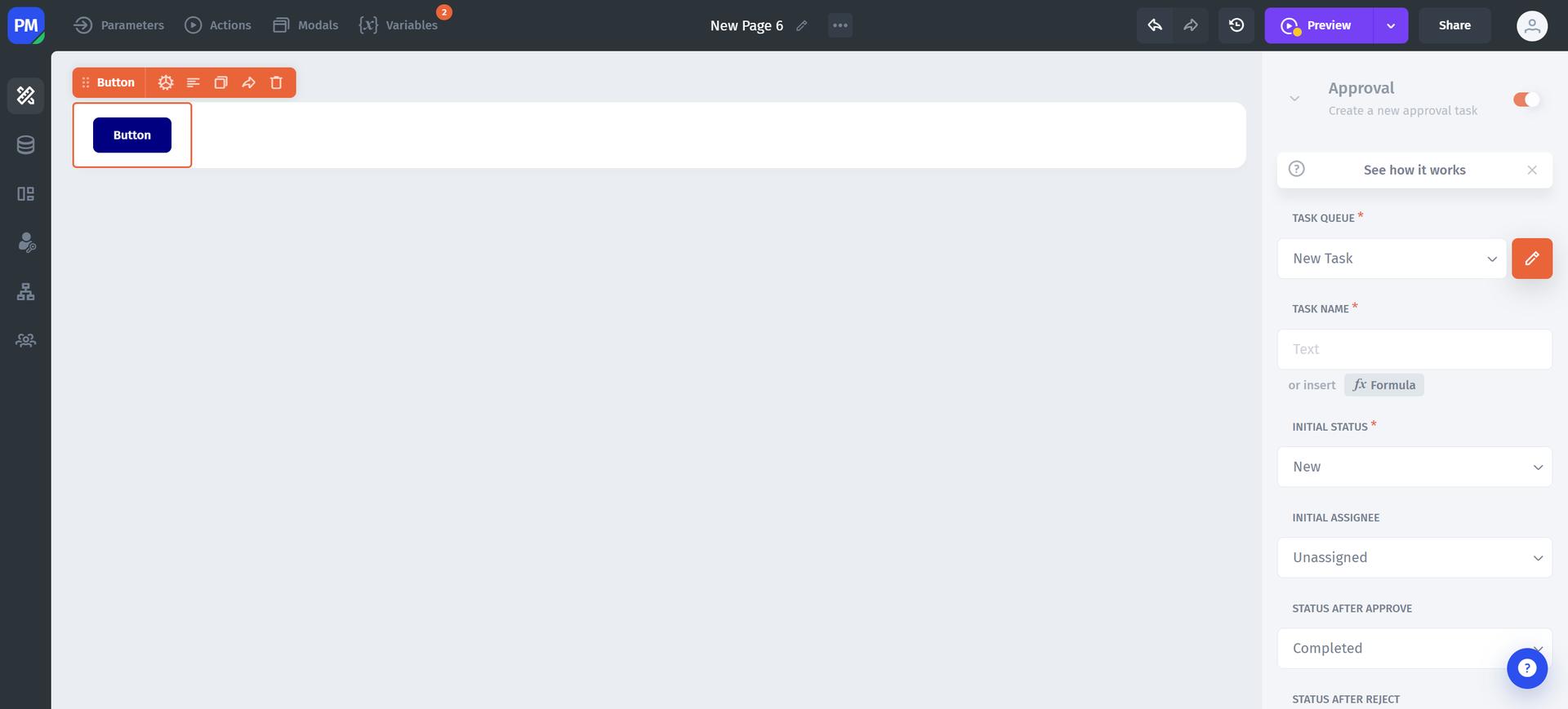 Create an approval task | Arcade