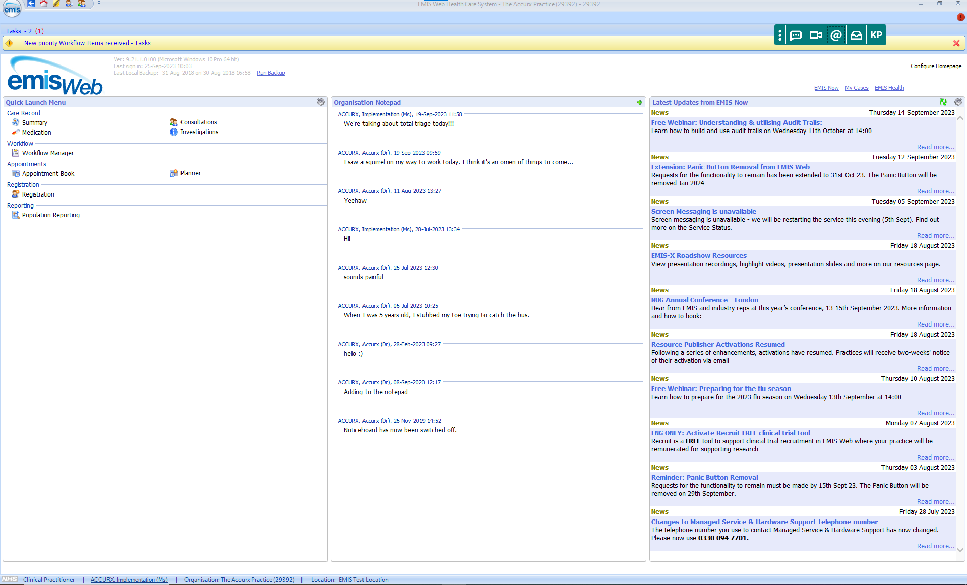 Total Triage - Reception Flow | Arcade